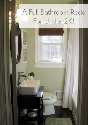 Our Bathroom Makeover - A Full Reno For Under 2K! | Young House Love