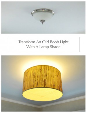 Making A Ceiling Light With A Diffuser From A Lamp Shade | Young House Love