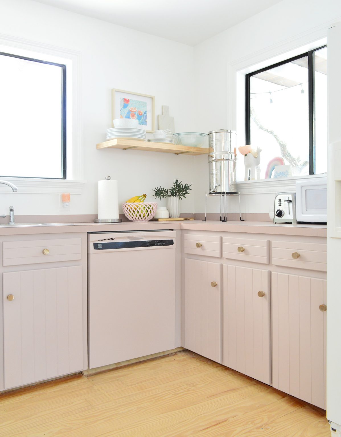 Painting Our Kitchen Cabinets Pink | Young House Love