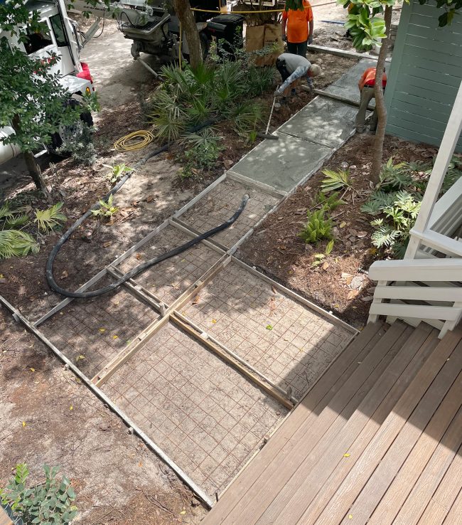 Adding Poured Concrete Walkways & A Driveway | Young House Love