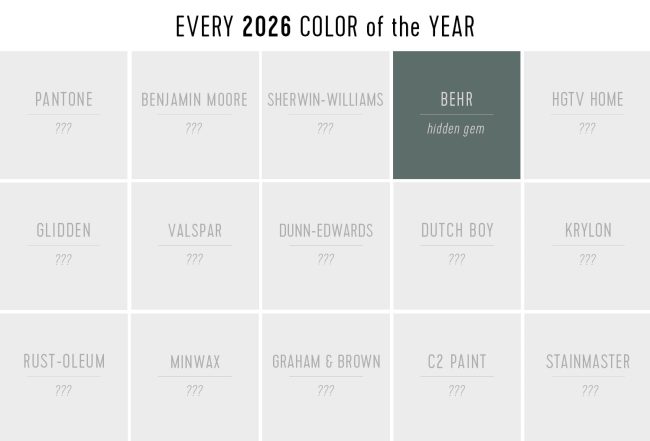 Every 2026 Color of the Year... So Far! - Taite Floor
